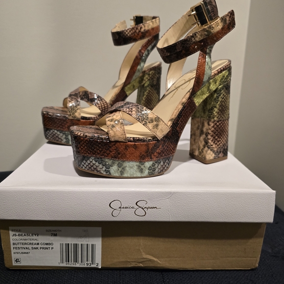 Jessica Simpson | Shoes | Jessica Simpson Womens Snakeskin Platform ...